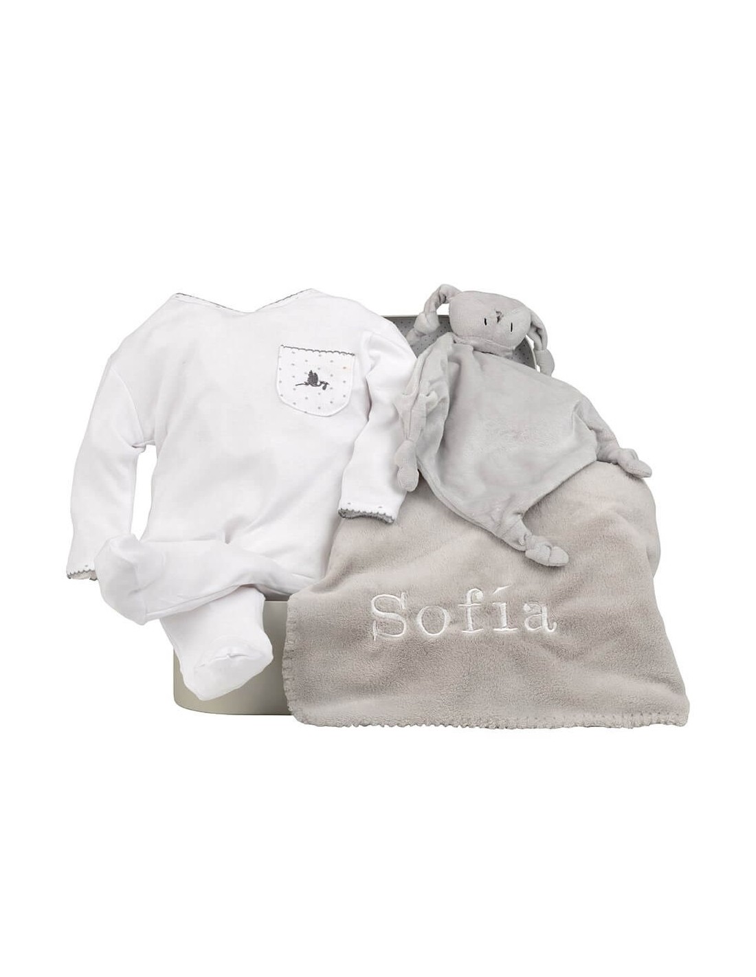 Personalized Blanket, Pajamas & Comforter Baby Hamper | Unique Newborn Gift